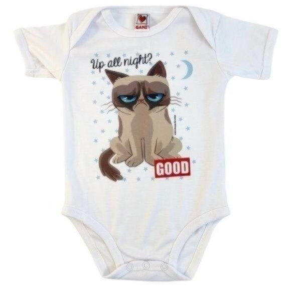 GANZ | One Pieces | Grumpy Cat Ganz Onesie Diaper Shirt Up All Night ...